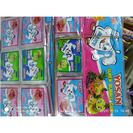 Permen Karet Yosan Papan Yosan Bubble Gum Permen Jadul isi 24pcs ...